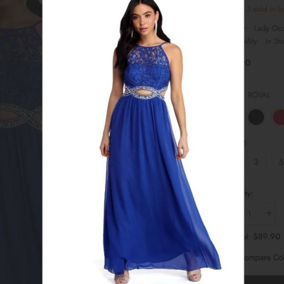 Speechless | Dresses | Speechless Royal Blue Formal Prom Dress W Cut ...
